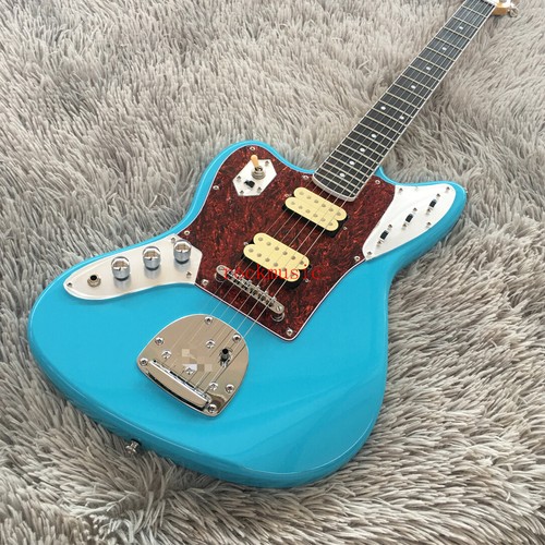 Left Handed Jazzmaster Electric Guitar Daphne Blue Solid Body Chrome ...