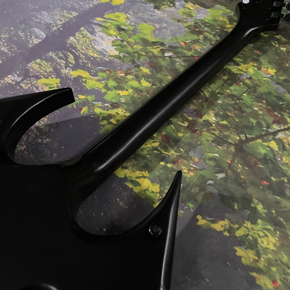 Matte Bat Electric Guitar Black Parts Bat Inlay Rosewood Fingerboard ...