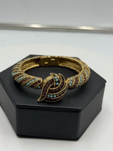Belvil Ladies Flip top Rhinestone windup watch 17j Gold tone Works ...