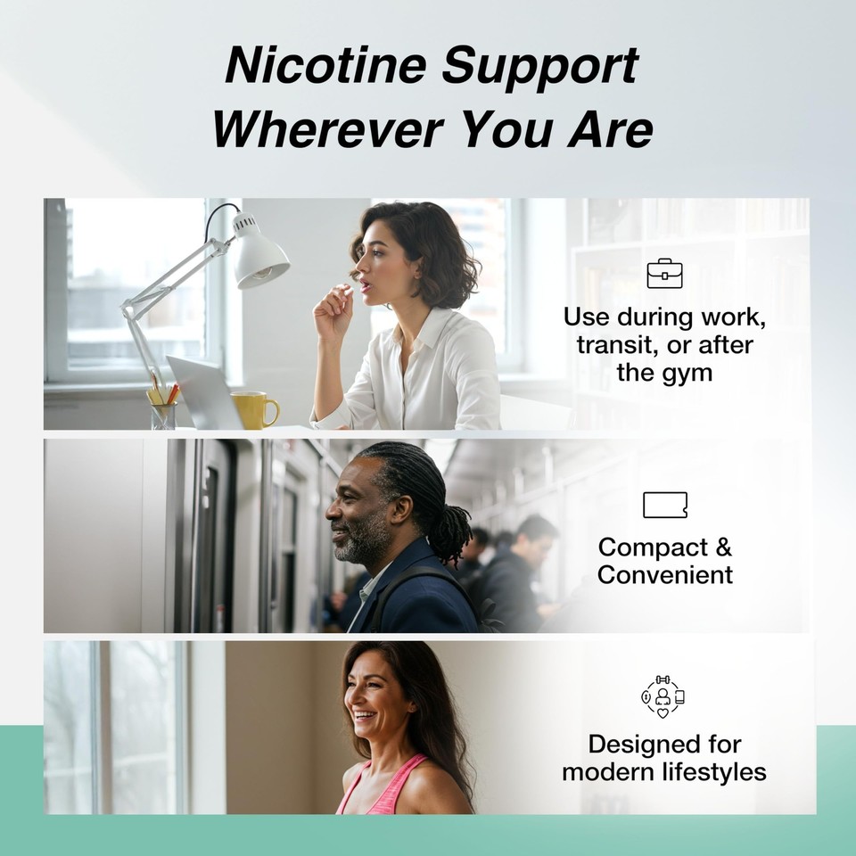LUCY Nicotine Gum 2mg 100 Mint NRT Smoking Cessation Aid Quit Smoking ...