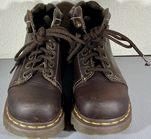 Dr. Martens Vintage Brown Leather Lace Up Ankle Boots Size 6 EU 37 8542 RoundToe | eBay