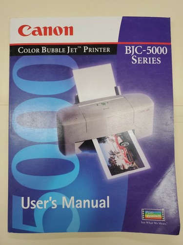 Canon Printer User Manual Bubble Jet BJC-5000 1998 | eBay