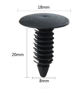 10x 8mm Fir Fur Christmas Tree Panel Trim Clips Black Plastic | eBay