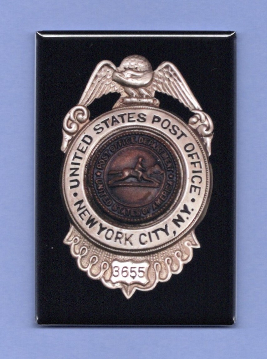 POST OFFICE US BADGE *2X3 FRIDGE MAGNET* USPS STAMP LETTER DELIVER BOX ...
