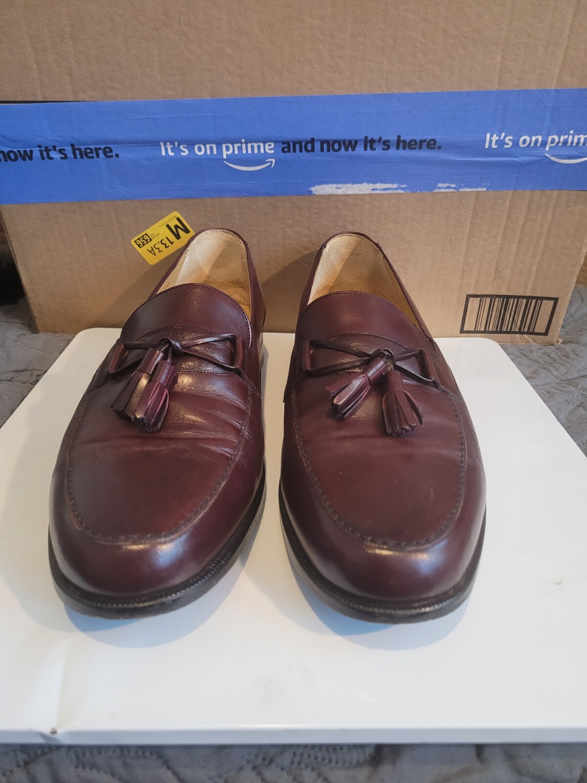 Mezlan DEL RIO Mens Burgundy Deerskin Leather Tassel … - Gem