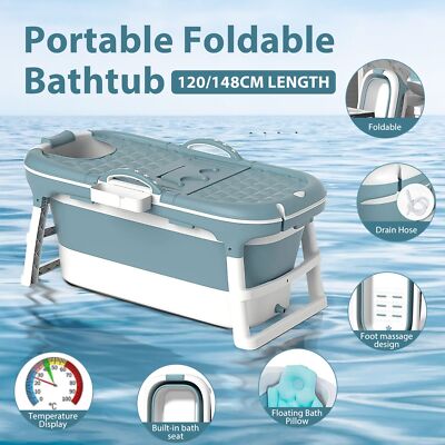 【Large】Bath Bucket Adult Folding Foldable Bathtub Barrel SPA Household ...