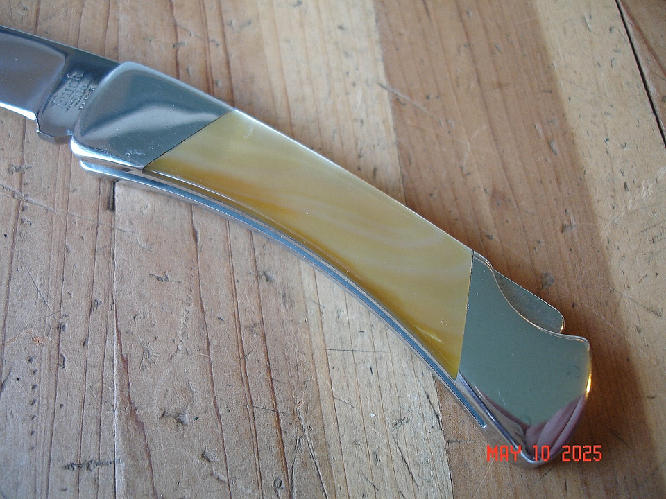 @@ PRE 1986 BUCK KNIFE ULTIMA 1 506 ~ MP 425M BLADE GOLD MOTHER OF ...