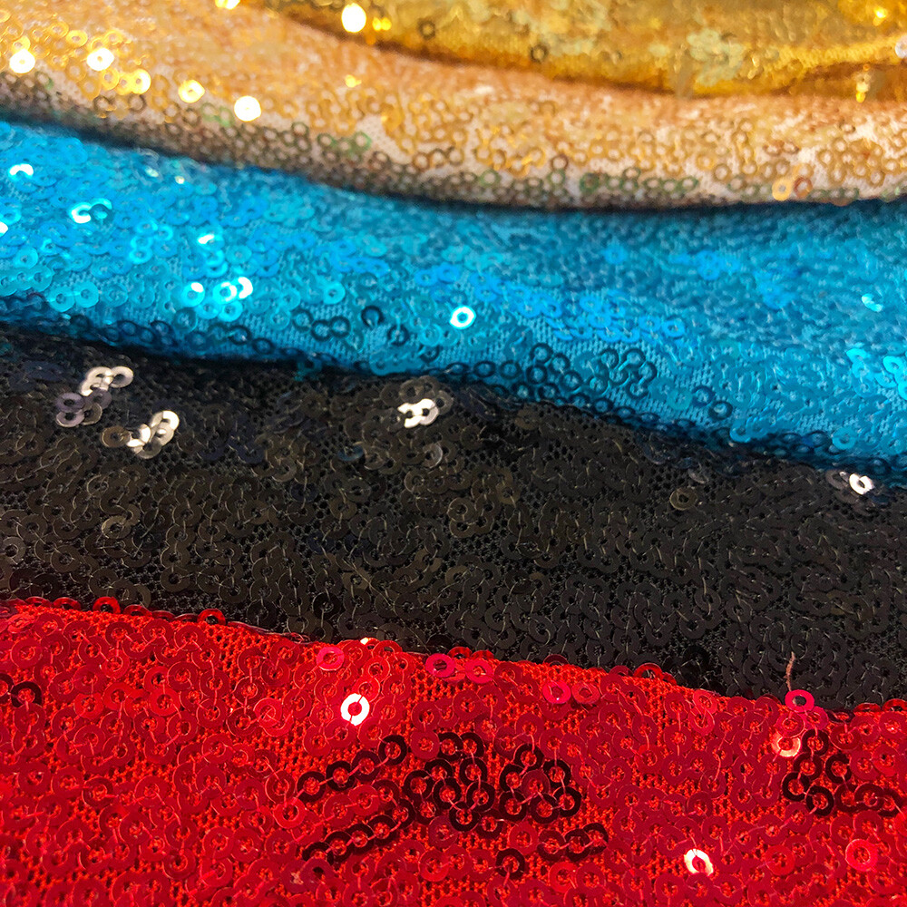 Zigzag Micro Sequins Starlight on Stretch Mesh Fabric 54" wide sold BTY ...