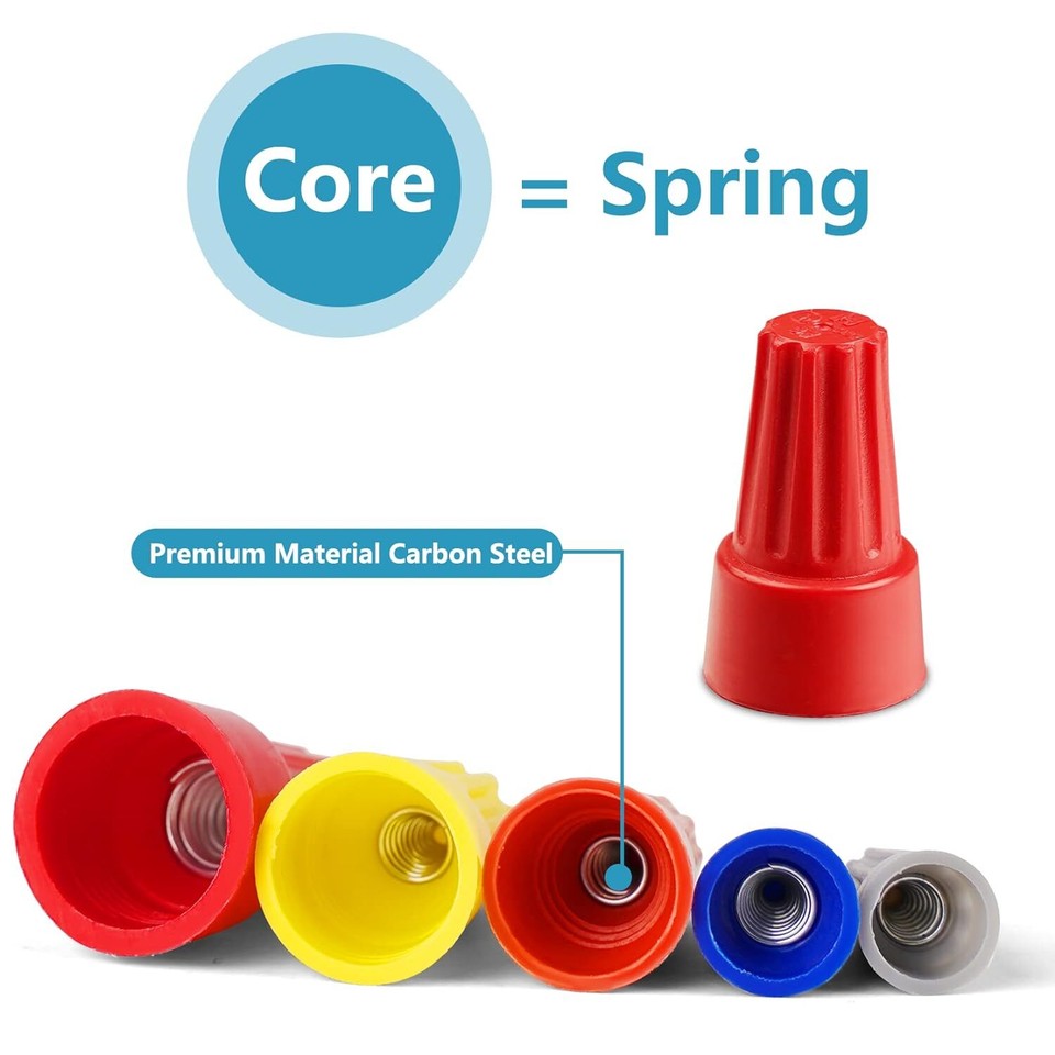 100PCS Wire Connectors Nuts Electric Wire Caps Insulating Insert Twist ...