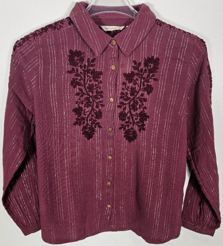 Soft Surroundings Women's Large Plum Berry Peralta Blouse Top ...
