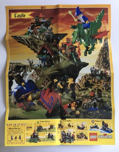 Vintage (1993) Lego System Castle Sets Large Poster 16” x 21" | eBay