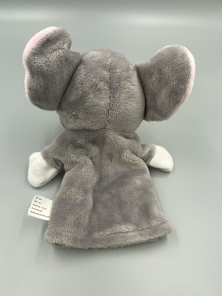 Kellytoy Plush Elephant Puppet 11" Hand Puppet Hard Eyes Stuffed Animal ...