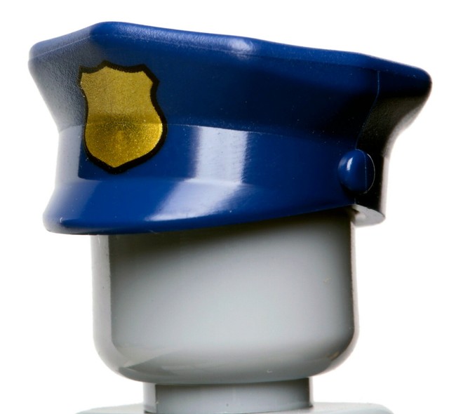NEW LEGO - Headgear - Town - Police Hat w/ Gold Badge Dark Blue x 1 ...