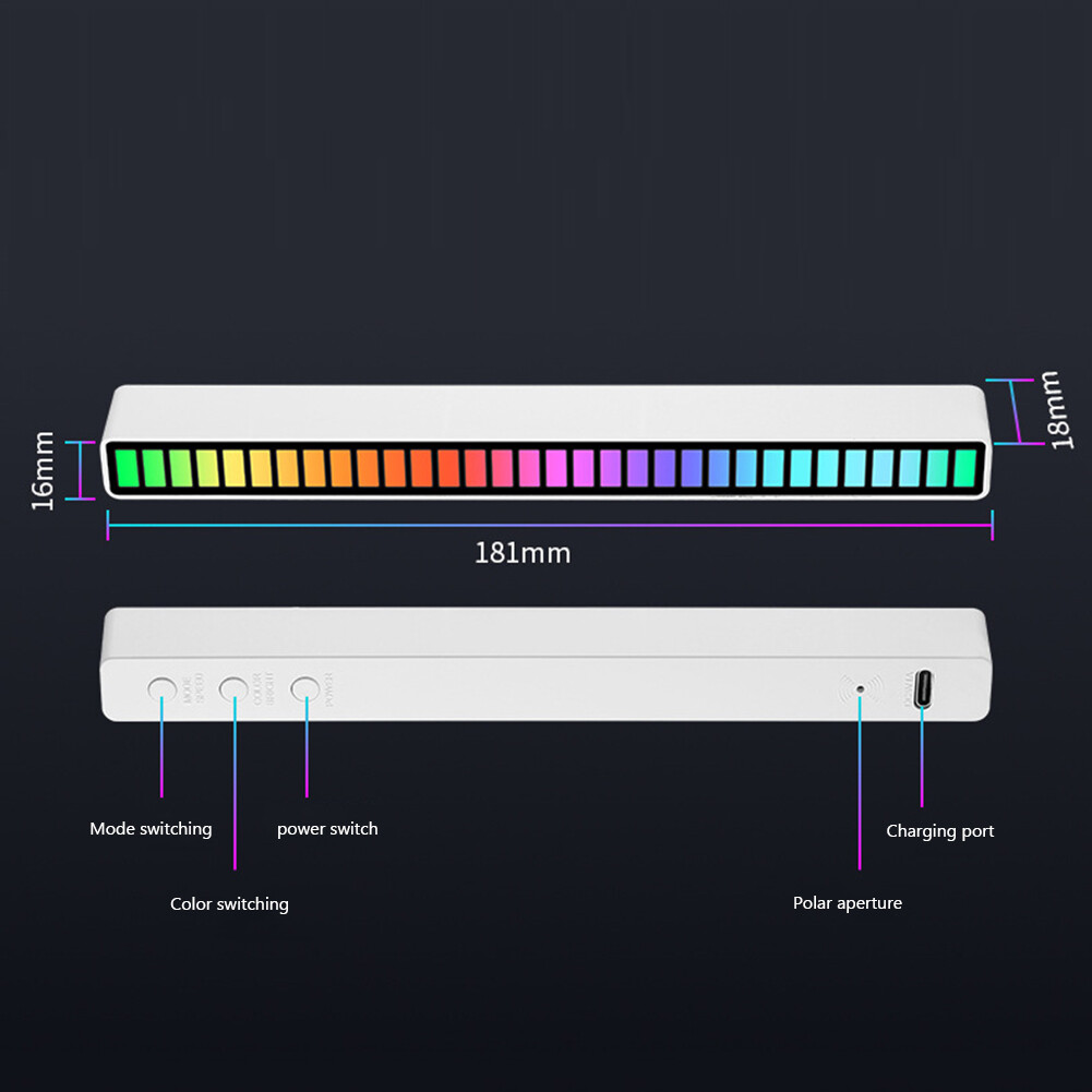 RGB LED Sound Control Lamp Voice Activated Rhythm Light (F) | eBay