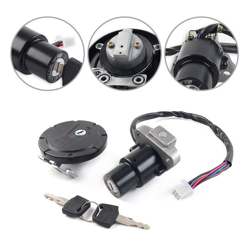 Ignition Switch Fuel Gas Cap Lock Set Fit For Kawasaki KLR650 1987-2018 ...