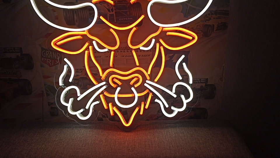 Bull head neon sign, Cowboy neon light, Rodeo neon sign (size 25") | eBay