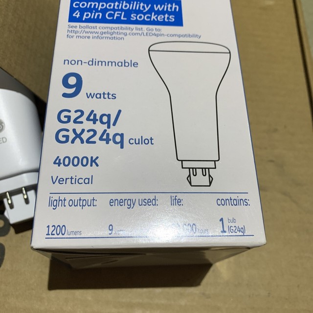 GE Current Led9g24q-v/840 LED Bulb PL Vertical 4000k 1200 LM 9w for ...