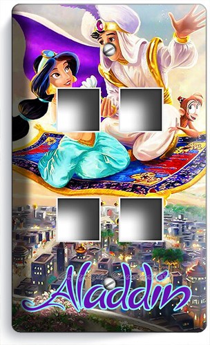 ALADDIN PRINCESS JASMINE ABU MAGIC CARPET LIGHT SWITCH OUTLET PLATES ...