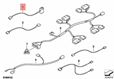 Genuine BMW E46 E53 E63 E63N E83 E85 Connector Wire Seat Belt OEM ...