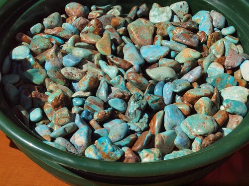 1 Pound Bright Blue Polished AAA Lots Kingman Arizona Turquoise Nuggets ...
