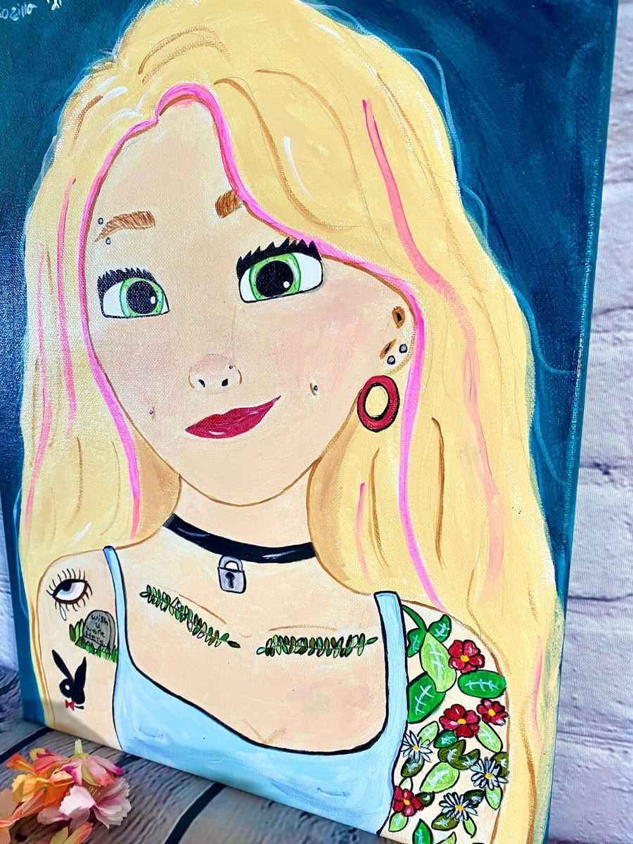 Punk Disney Princesses Rapunzel Drawing