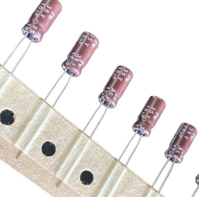 10 PCS NIC Alum CAPACITOR 35V 10UF 10MF CAP (REPLACING FOR 25V 16V 10V ...