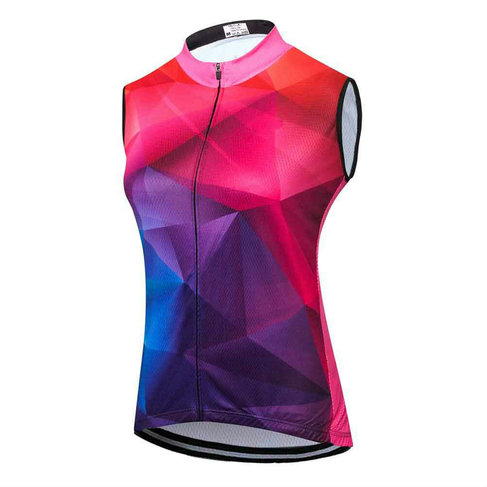 Women's Cycling Vest Top Reflective Sleeveless Bike Cycle Jersey Shirt ...