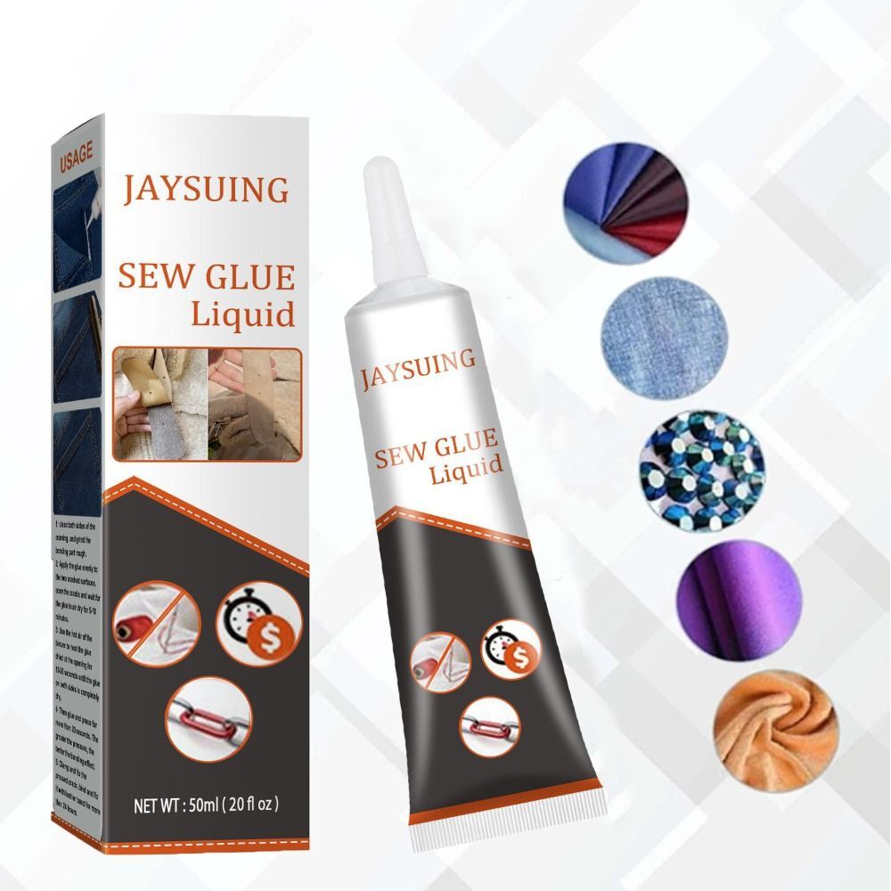 Fabric Glue for Clothing Permanent Multi Fabric Sew Glue Cloth Repair ...