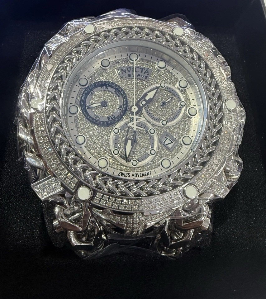 Invicta Reserve Gladiator 2.92CTW Diamond Stainless Steel Swiss 61mm ...