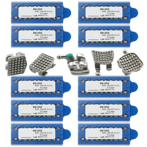 10 Kit Dental Ortodoncia Brackets Mini Roth 022 Orthodontic Braces ...