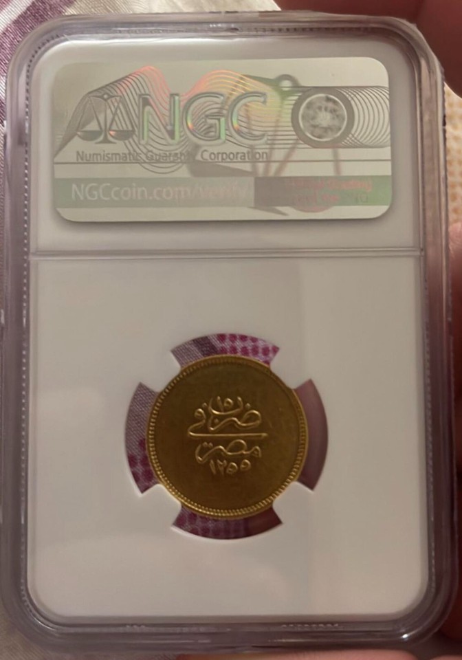 EGYPT - OTTOMAN , GOLD 100 QIRSH SULTAN ABDUL MEJID 1255/15 AH NGC MS ...