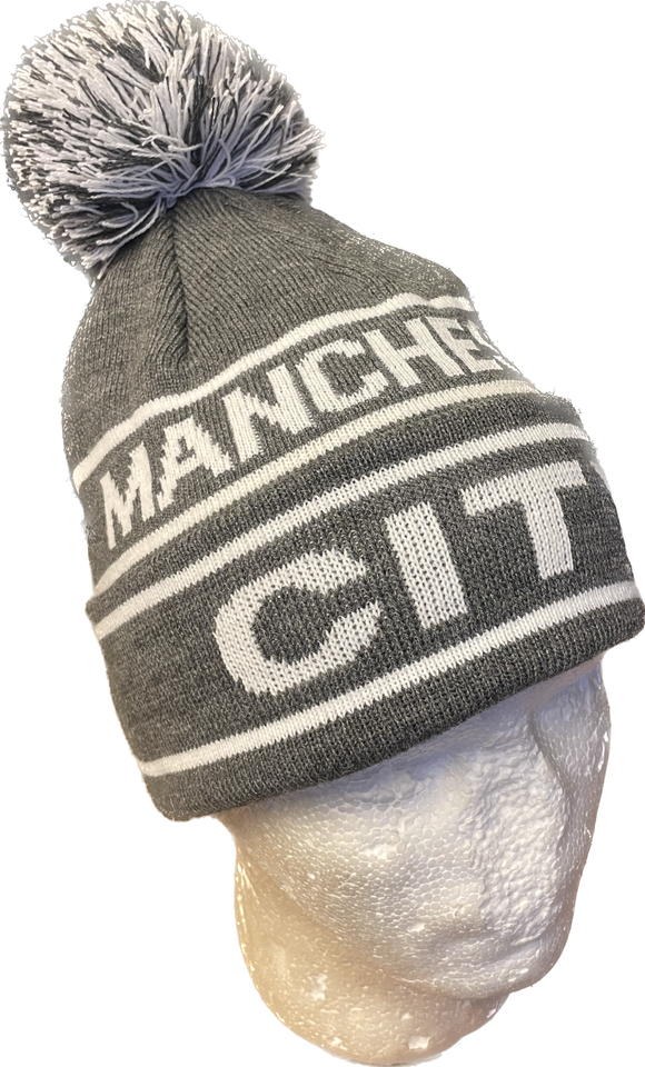 Manchester City Hats Bobble Winter Football Fans Hat | eBay UK