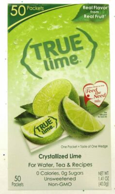 TRUE LIME 100% Natural Crystallized Fruit LIME 50 packets Tea Baking ...
