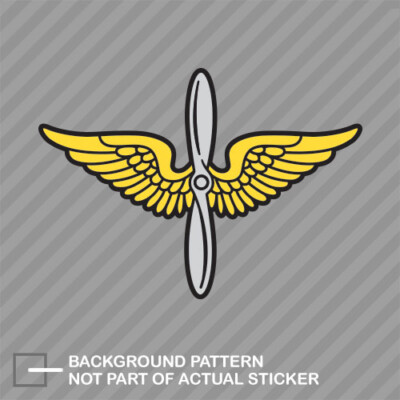 Aviation Prop and Wings Sticker Decal Vinyl propeller and wings army ...