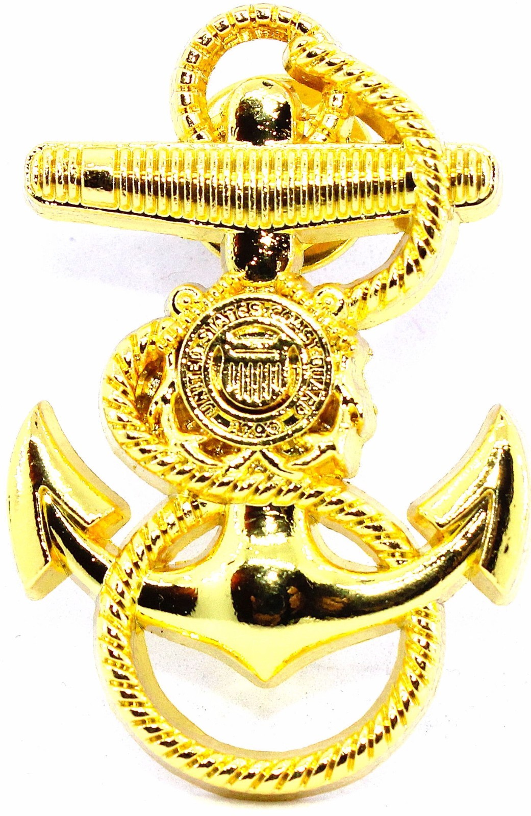 US Coast Guard Anchor Cap Hat Badge Screw Back USCG Pin Naval Insignia ...
