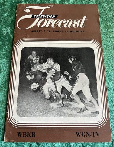 1948 Television Forecast College All Star Football Game WGN TV Chicago ...