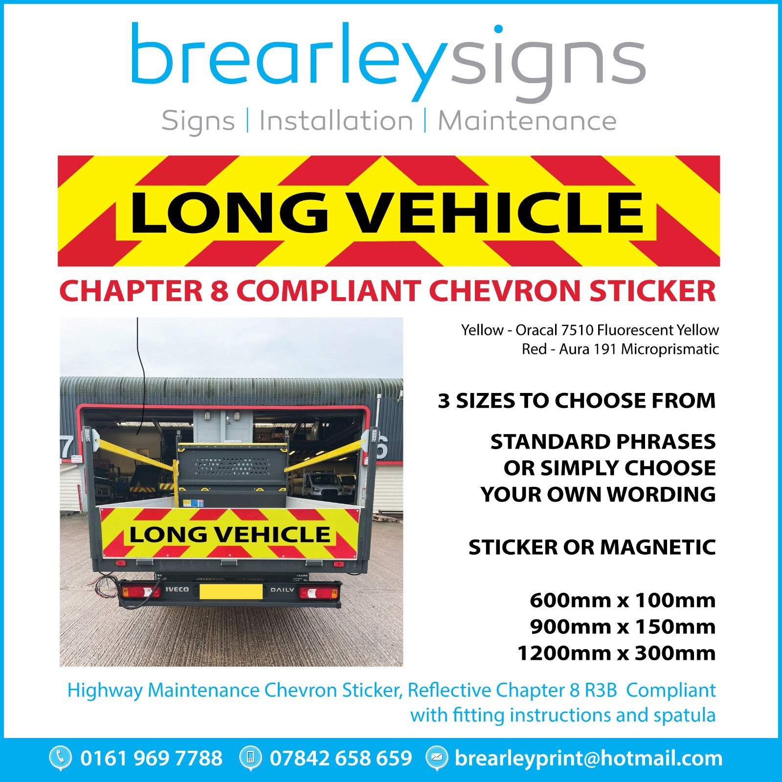 Highway Maintenance Chevron Stickers Reflective Chapter 8 Compliant 3 ...