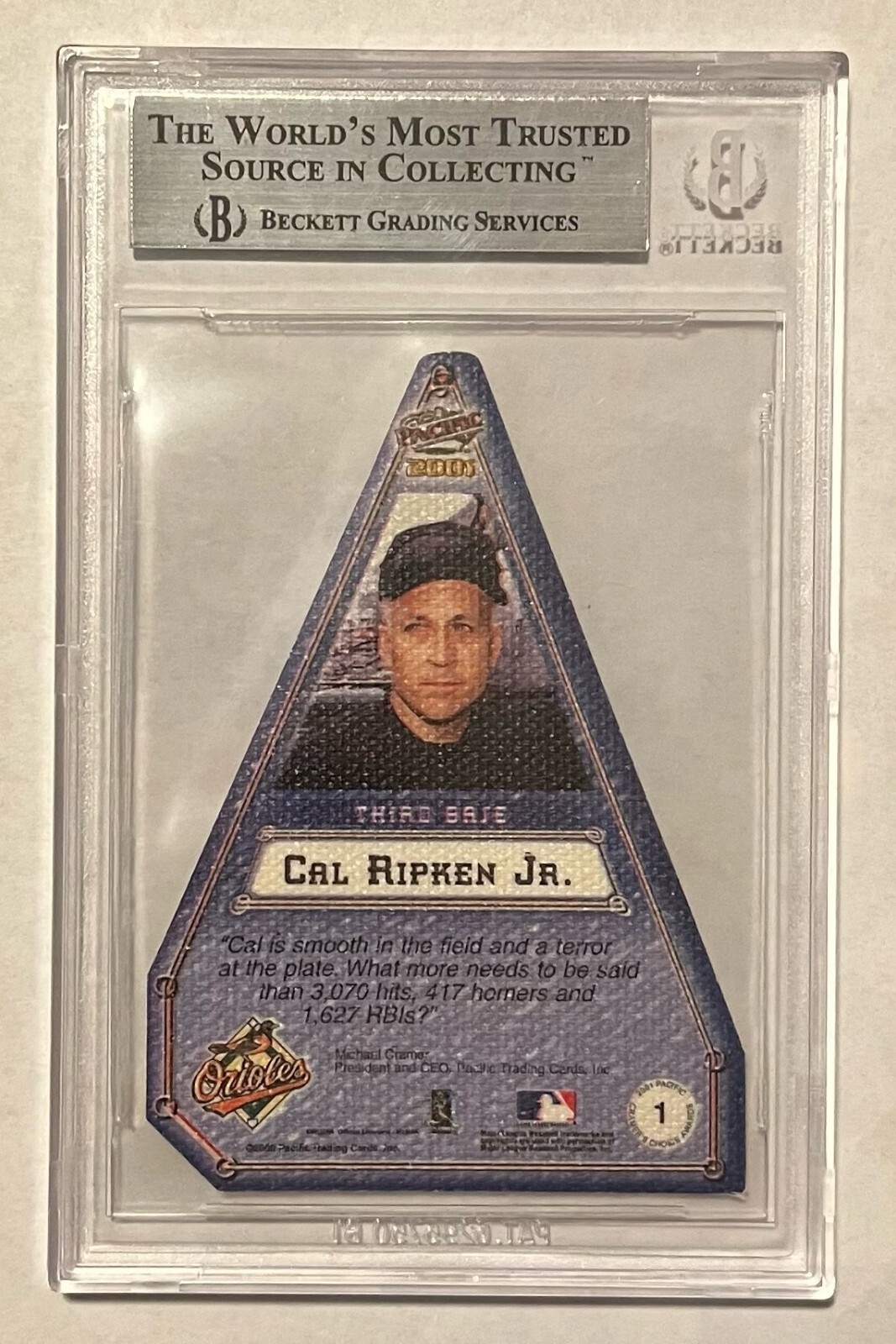 2001 Pacific Cramer's Choice Canvas #1 Cal Ripken Low POP [BGS 9] | eBay