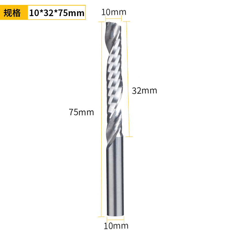 Carbide 6mm Shank Single Flute Spiral Router Bit End Mill CNC Cutter ...