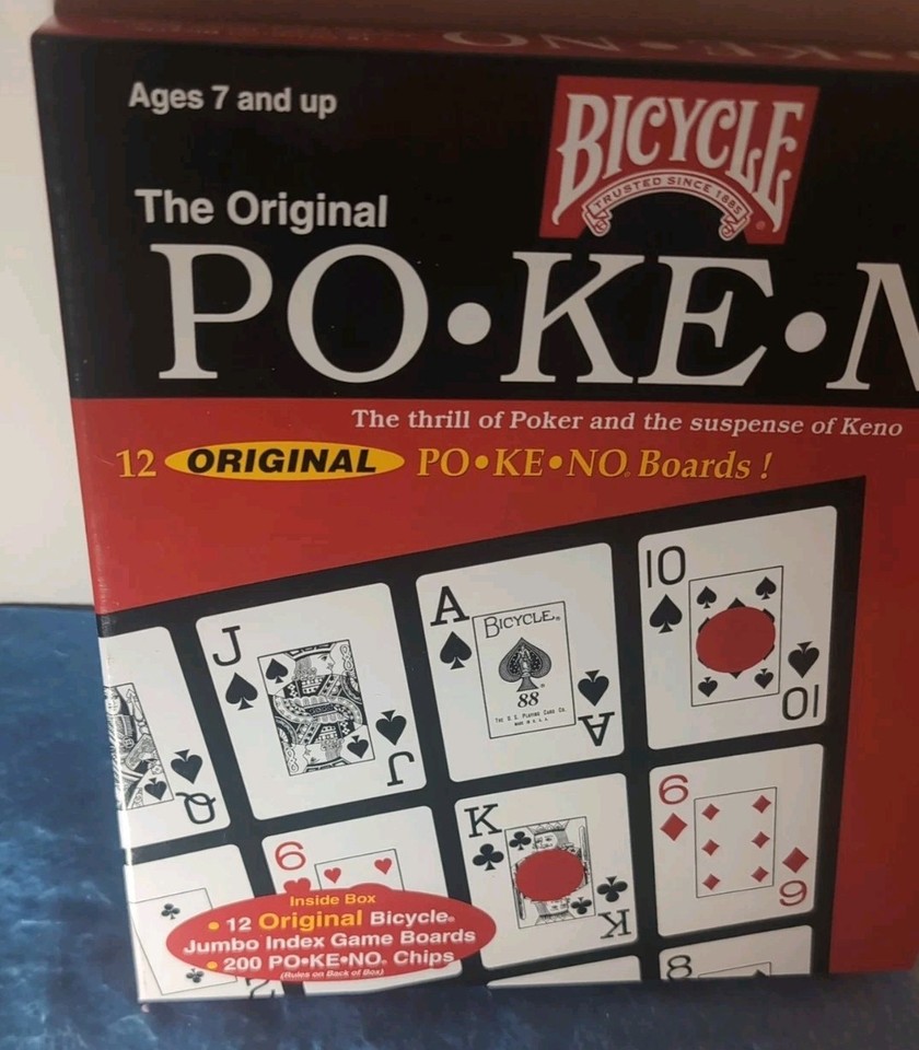 The Original POKENO Card Game 6X Jumbo Index Game Boards by Bicycle ...