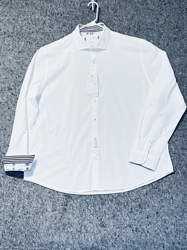 Cactus Man Ricky Singh Shirt Mens 3XL White Long Sleeve Stretch Floral ...