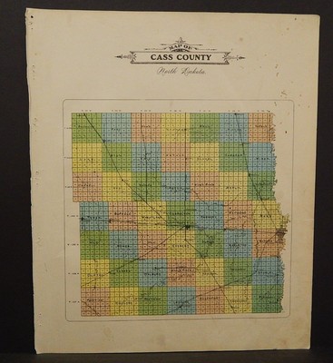 North Dakota Cass County Map 1906 Q6#08 | eBay