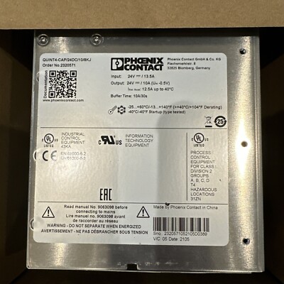 PHOENIX CONTACT QUINT4-CAP/24DC/10/8KJ CAPACITY MODULE | eBay