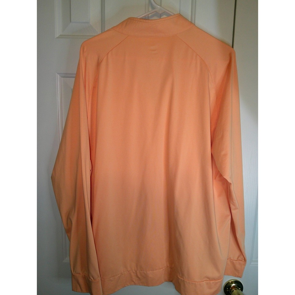 MOFIZ Pullover Golf Athletic Lightweight 1/4 Zip Peach Orange XL | eBay