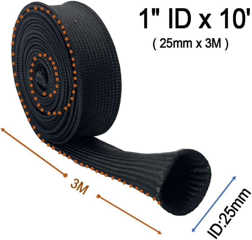 3/5" 1/2" 1" 3/4" Spark Plug Wire Heat Wrap Shield Sleeve Adjustable ...