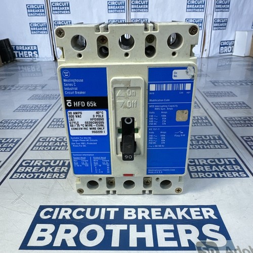 Westinghouse HFD3090 90 amp 600V 3 Pole Circuit Breaker-Warranty(Ship ...