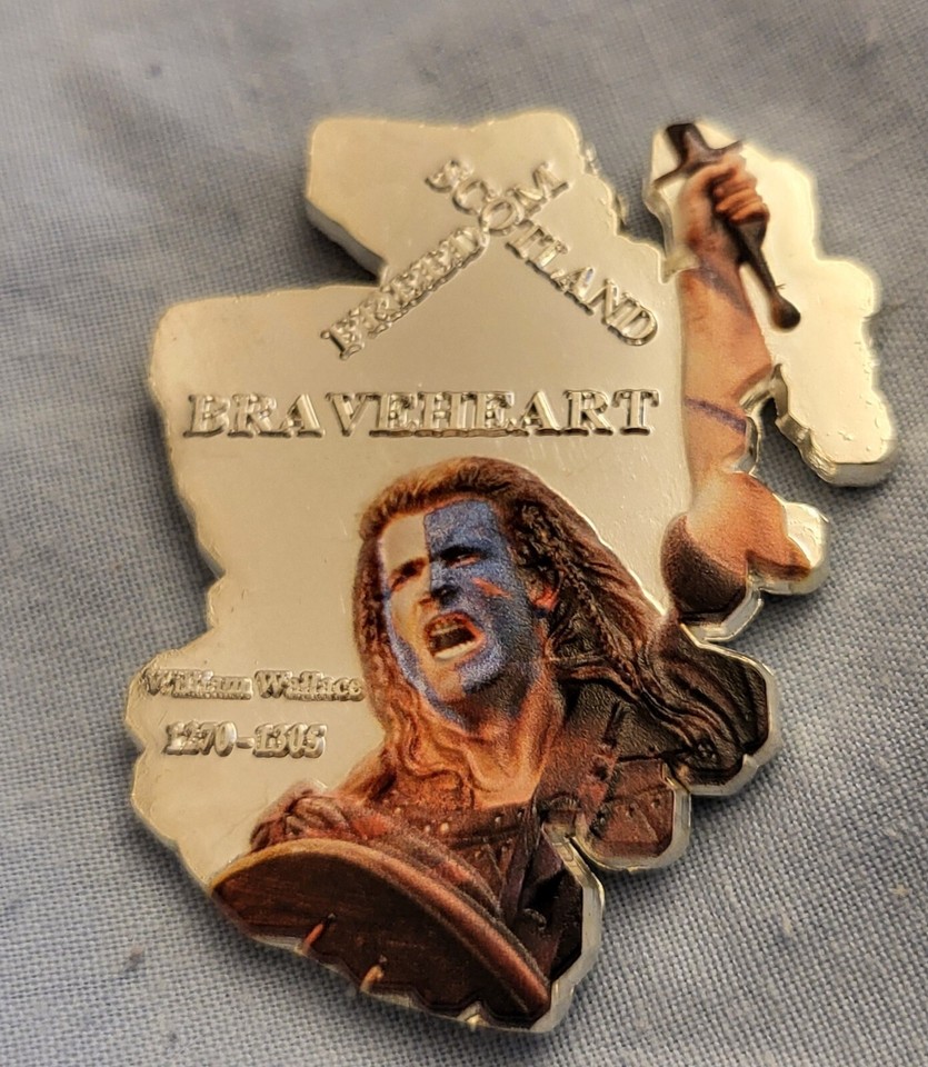 Scotland Flag Map Silver Coin Brave Heart Movie Scots Blue White Cross ...