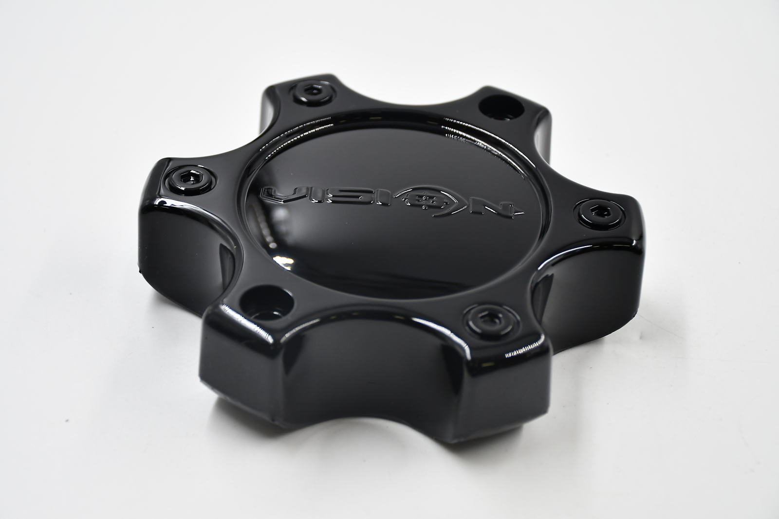 Vision Gloss Black Wheel Center Cap Hub Cap C375GB-6C 5.75" Vision 6 ...