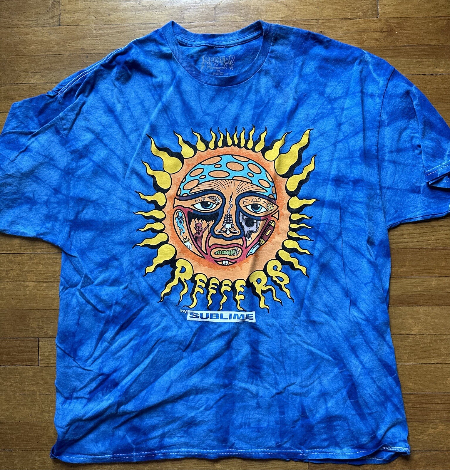 Sublime 2024 Official Blue Tie Dye Shirt 2XL Reefers By Sublime Sun ...