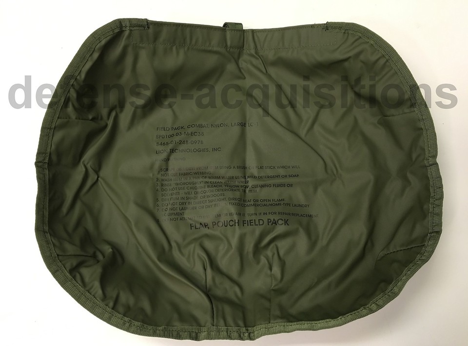 US Military Large ALICE Pack Replacement Flap Replacement Lid OD Green ...